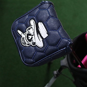GOLTERS Golf Club Covers Mallet Putter Cover Magnetic Headcover Leather Magnetic Closure for Scotty Cameron Odyssey Taylormade Ping Golf Gift for Men Women Golfer