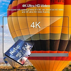 Netac 256GB Micro SD Card Up to 100MB/s TF Card UHS-1 MicroSDXC Memory Card A1, U1, C10, V30 High-Speed Expanded Storage Card for Smartphone/Camera/Bluetooth Speaker/Gaming/Movie