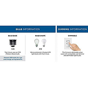 Progress Lighting Replay Collection 1-Light Etched White Glass Glass Modern Bath Vanity Light Textured Black