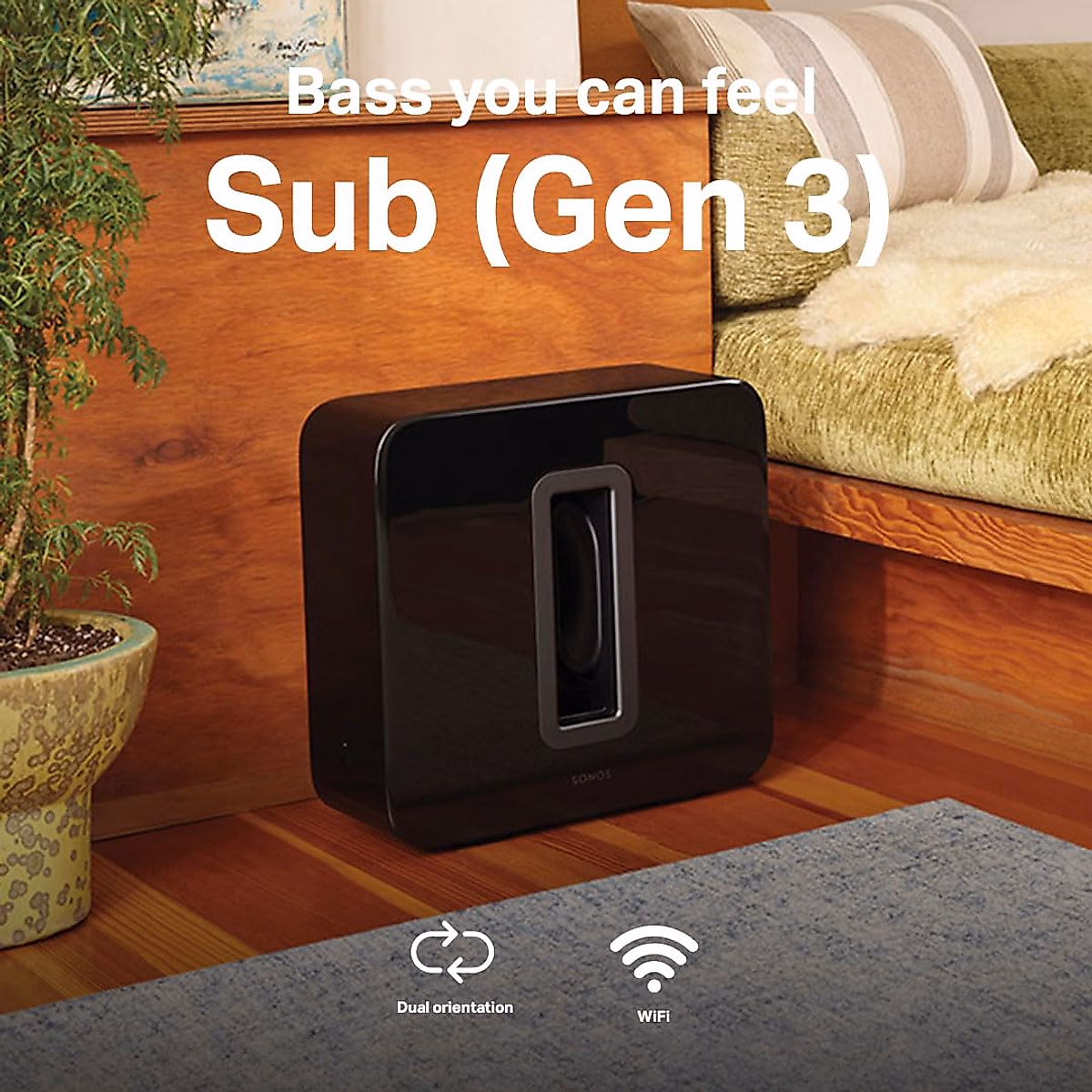 Sonos Sub (Gen 3) - The Wireless Subwoofer for Deep Bass - Black