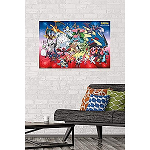 Trends International Pokemon Mega Evolutions Wall Poster 22.375" x 34", Dormitory