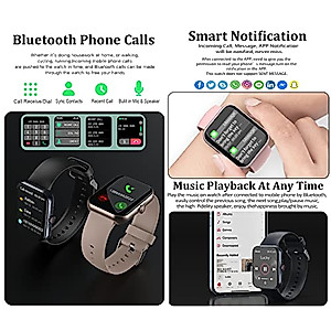 Smart Watch for Women(Call Receive/Dial), 1.83'' Smart Watch for Android and iOS Phones Compatible with Text and Call AI Voice Control Heart Rate, Sleep, Blood Oxygen, Step Counter Pink