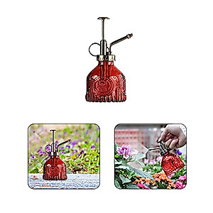 KELINFONG Field Sprinklers Gardening Glass Retro Spray Watering Watering Air Pressure Can Can Watering Patio & Garden (Red, One Size)