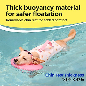 WINIZ Dog Life Jacket - Pet Safety Vest with Removable Front Float & Rescue Handle - Adjustable High Buoyancy Aid Pet Supplies for Boating, Surfing, Swimming (Yellow, Medium)