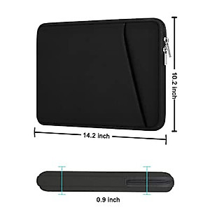 Laptop Case, Laptop Sleeve 14 inch, Durable Carrying Bag Shockproof Protective Case Cover, Handbags Briefcase Laptop Bag Compatible with 14" MacBook Air/Pro HP Asus Lenovo Notebook Computer, Black