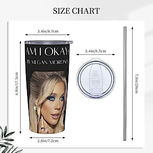 LAZHANG Megan Music Moroney Stainless Steel Insulated Car Sippy Cup With Lid Travel Mug for Cold Hot 20 oz