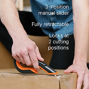 Slice - 10400 Box Cutter, 3 Position Manual Button with Ceramic Blade, Locking blade