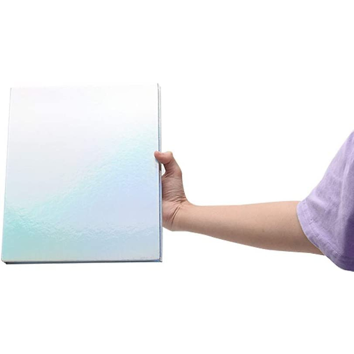 beiyoule Empty Eyelash Storage Book, Glitter Lash Sample Protective Case False Eyelash Display Box can Holds 16 Pairs False Eyelashes, Birthday or Xmas Gift for Girls Makeup Lovers (Silver)