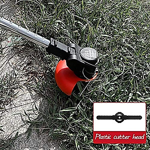 FGHTH Cordless Grass Trimmer Lawn Mower Electric Garden Handheld Strimmer with 48V Lithium-Ion Battery, 8 Blades