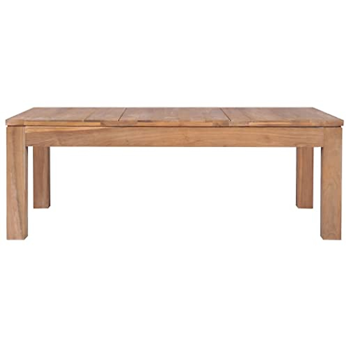 QJBSAVVA Coffee Table Solid Teak Wood with Natural Finish 43.3"x23.6"x15.7",Wood Center Table Low Table TV Stand Sofa Table Suitable for Meeting Rooms, Reception Rooms, Offices