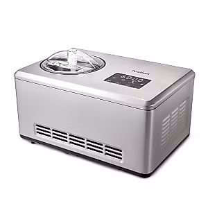 Ivation Automatic Ice Cream Maker Machine, No Pre-freezing Necessary with Built-in Compressor, Stainless Steel Gelato & Yogurt Machine, LCD Touchscreen Control, 2 Qt