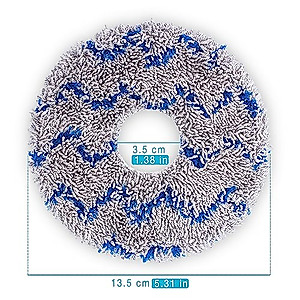 Jollsung 4 Pack Washable Mopping Pads for ECOVACS DEEBOT X1 Omni/ X1 Turbo / T10 Omni Vacuum Mop Replacement Pads Microfiber Mop Cloths