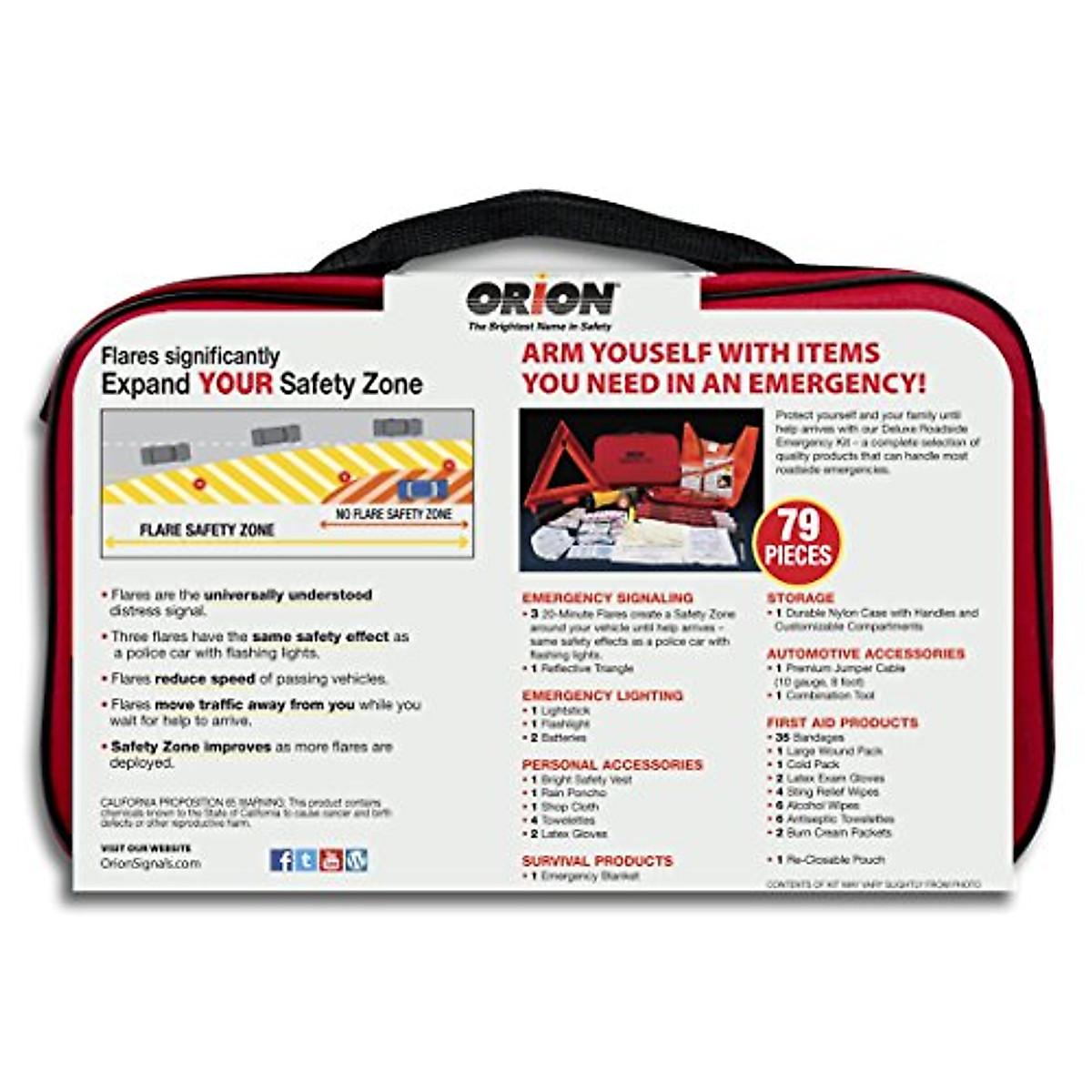 Orion Safety Products 8901 Deluxe Roadside Emergency Kit