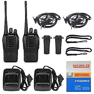 Baofeng BF-888S Ham Two Way Radio Walkie Talkie with Rechargeable Battery and Headphone (20 Pack)