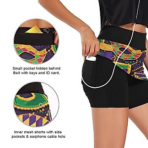 xigua Mardi Gras Women's Active Athletic Skirts with Pockets Skort Lightweight Tennis Skirt Golf Skorts