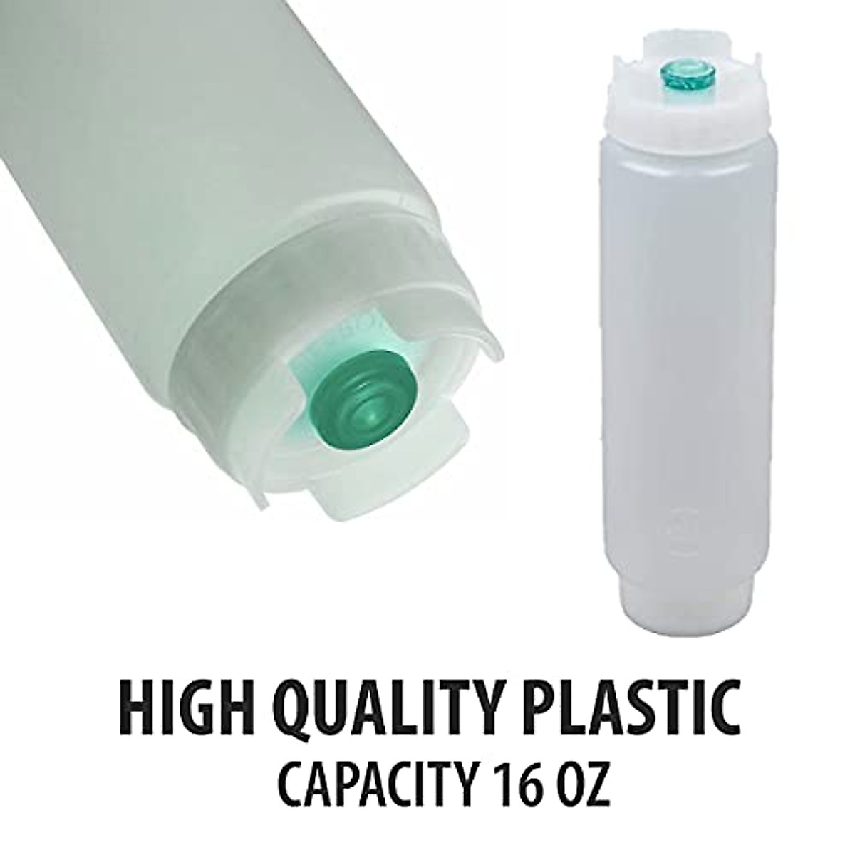 6 PCS 16 OZ Squeeze Plastic Bottles For Edible And Inedible Liquids: Mayonnaise, Mustard, Ketchup, Shampoo, Conditioner, Body Wash – Squeeze Bottles – Reusable Squeezing Bottles