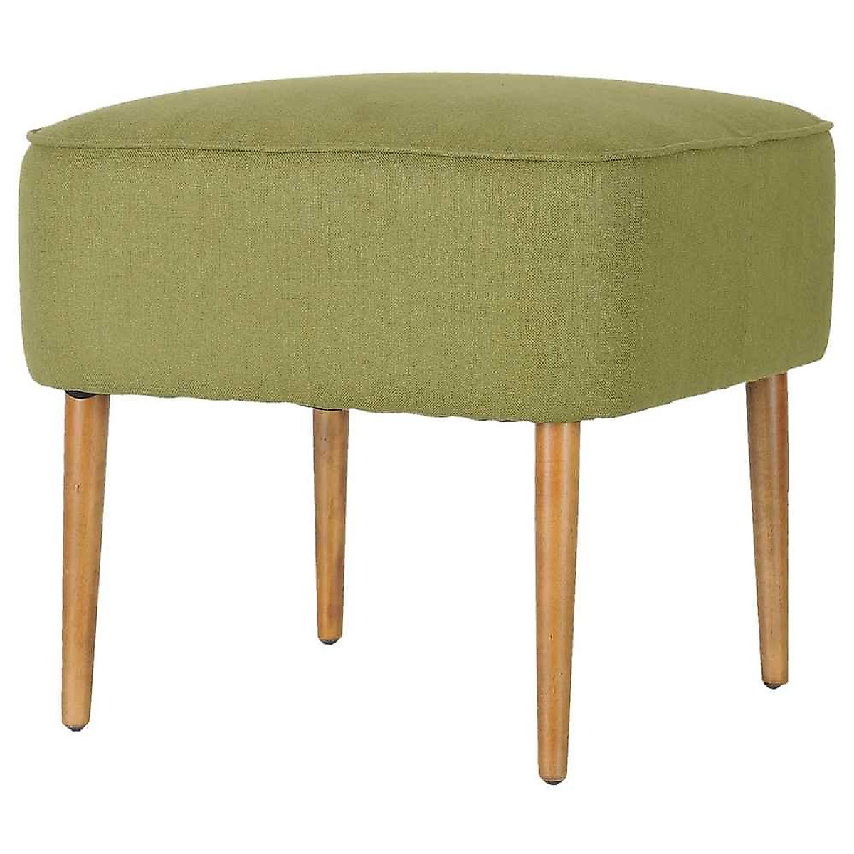 Safavieh Mercer Collection Clara Mid-Century Modern Green Retro Linen Ottoman