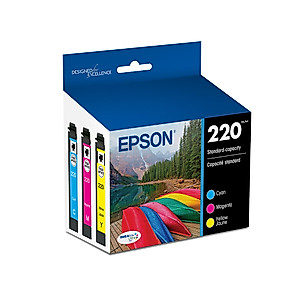 EPSON T220 DURABrite Ultra -Ink Standard Capacity Color Combo Pack (T220520-S) for select Epson Expression and WorkForce Printers