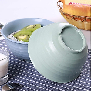 DUOLUV Unbreakable Cereal Bowls - Wheat Straw Fiber Lightweight Bowl Sets 4 - Dishwasher & Microwave Safe - for,Rice,Soup Bowls (30 OZ)