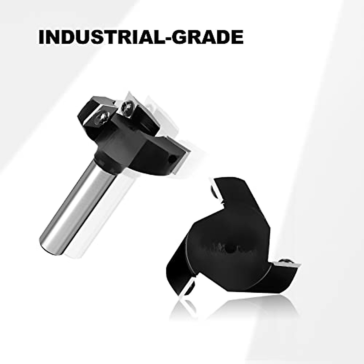 CNC Spoilboard Surfacing Router Bit， 1/2" Shank，3 Wing，2"Cutting Diameter.Adopt Carbide.Professional Woodworking Tools