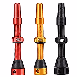 Tubeless Value Stems 40mm LITEONE Premium No Leak Tubeless Presta Valve Stems Kits with Integrated Value Core Remover Tool and Valve Stem Caps Fit Most Bicycle Tubeless Rims Pair Red