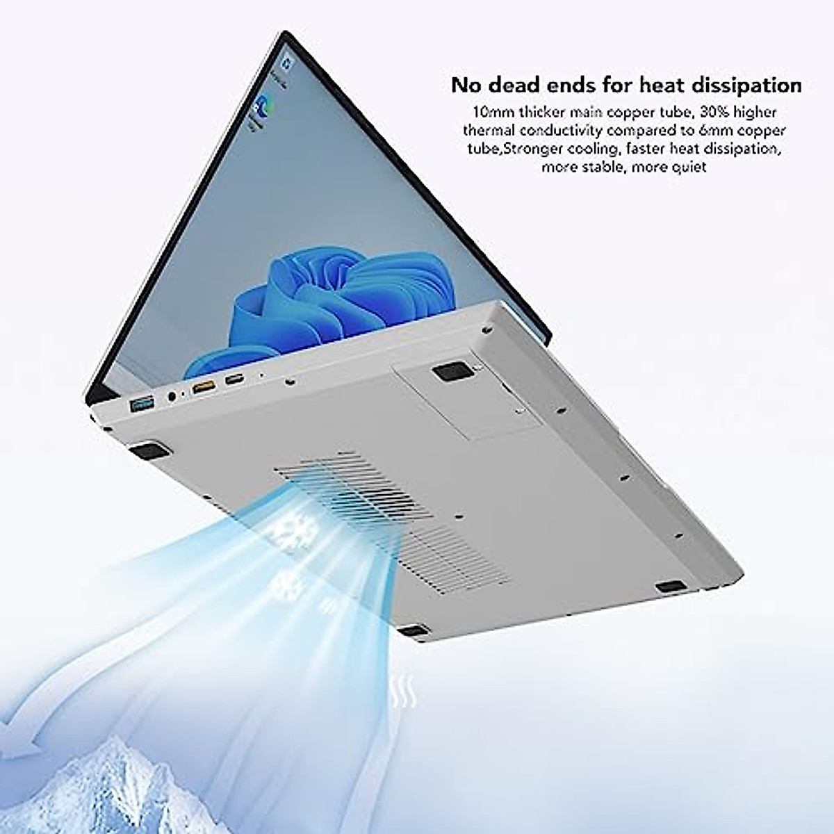 15.6inch 1920 x 1080 Double Screen Laptop with 7 inch HD IPS Touch Screen for Windows 11, Quad Core Quad Thread 2.0GHz, BT4.2, Dual Band WiFi, 2.4G/5G, Backlight Keyboard (16GB+128GB US Plug)