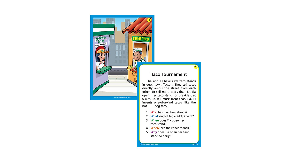 Auditory Memory Fun Deck for WH Questions | Educational Flash Cards