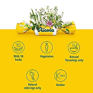 Ricola Original Natural Herb Cough Suppressant Throat Drops, 45 Drops, Fights Coughs Naturally, Soothes Throats, Naturally Soothing Relief (Count Size May Vary)
