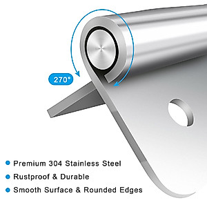 2.5 Inch Lift Off Hinges, 304 Stainless Steel Small Slip Joint Flag Hinges, Removable Hinges for Wooden Metal Doors, Cabinet Doors, Metal Boxes and More (Left Handed, 4 PCS)