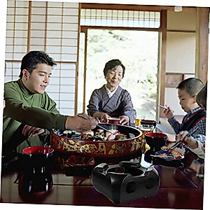 DOITOOL Korean Bbq Grill 1pc Barbecue Stove Camping Burner Portable Charcoal Grill Stove Food Cooking Stove Hotel Supplies Outdoor Aluminum Alloy Black Charcoal Grills