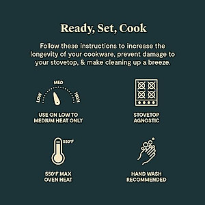 Caraway Nonstick Ceramic Cookware Set (12 Piece) Pots, Pans, 3 Lids and Kitchen Storage - Non Toxic, PTFE & PFOA Free - Oven Safe & Compatible with All Stovetops (Gas, Electric & Induction) - Cream