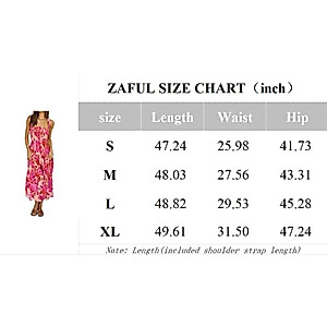 ZAFUL Women's Summer Maxi Dress Boho Floral Casual Ruffle Smocked Halter Backless Knot Long Flowy Beach Sun Dress