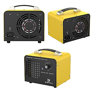 JOBYNA Ozone Generator, 10,000mg/h Remote Control Timing Ozone Machine, High Capacity Industrial/Commercial/Home Ozone Generator for Rooms, Smoke, Cars (Include Batteries)