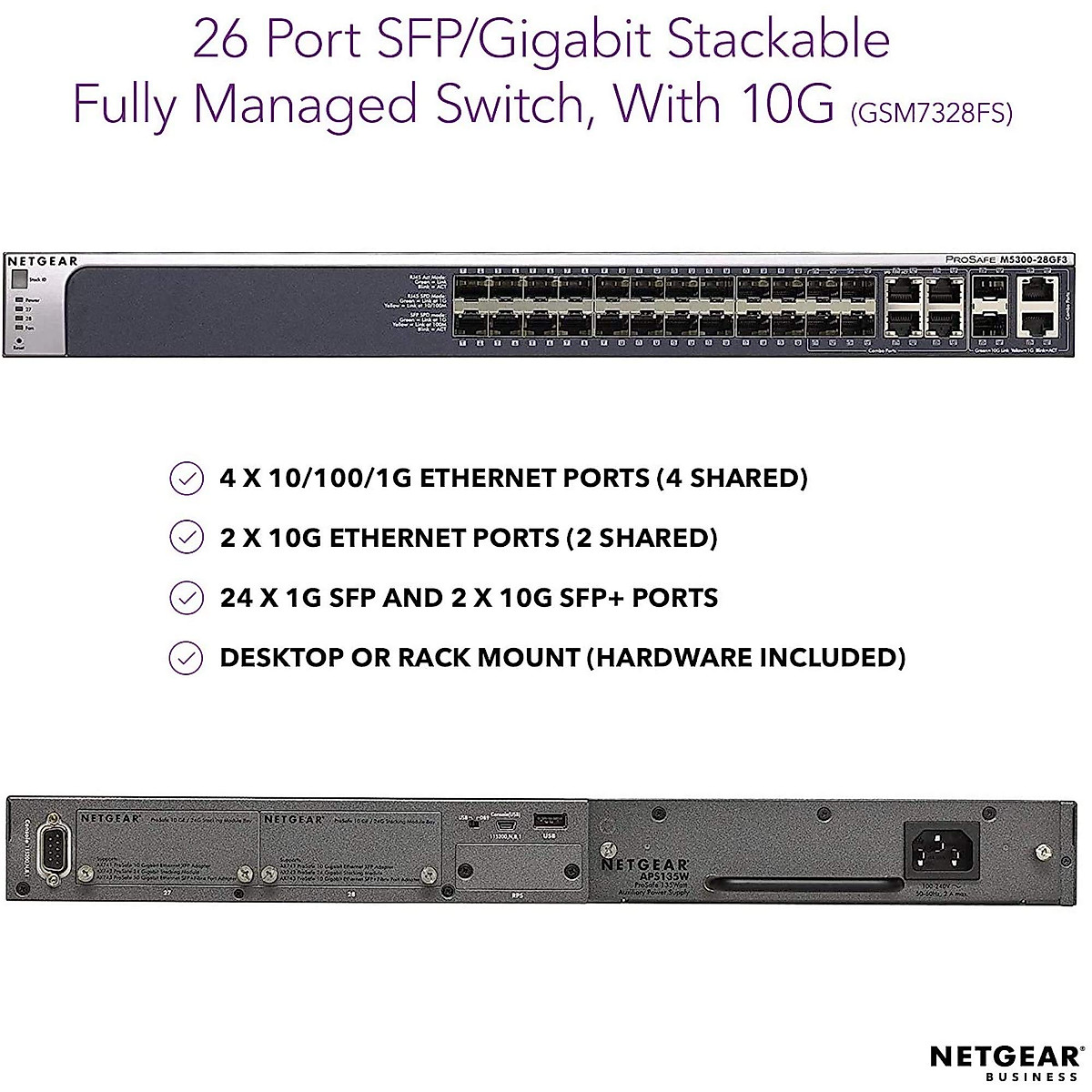 NetGear ProSafe M5300 28GF3 Mgmt Switc Switches