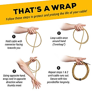 GLS Audio Instrument Cable - Amp Cord for Bass & Electric Guitar - Straight to Right Angle 1/4 Inch Instrument Cable - Brown/Yellow Braided Tweed, 20ft