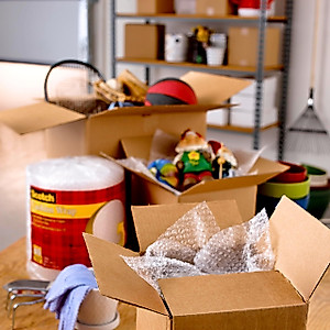 Scotch Commercial Grade Shipping Packaging Tape, 1.88" x 54.6 yd, Designed for Packing, Shipping and Mailing, Guaranteed to Stay Sealed, 3" Core, Clear, 4 Rolls (3750-4RD)