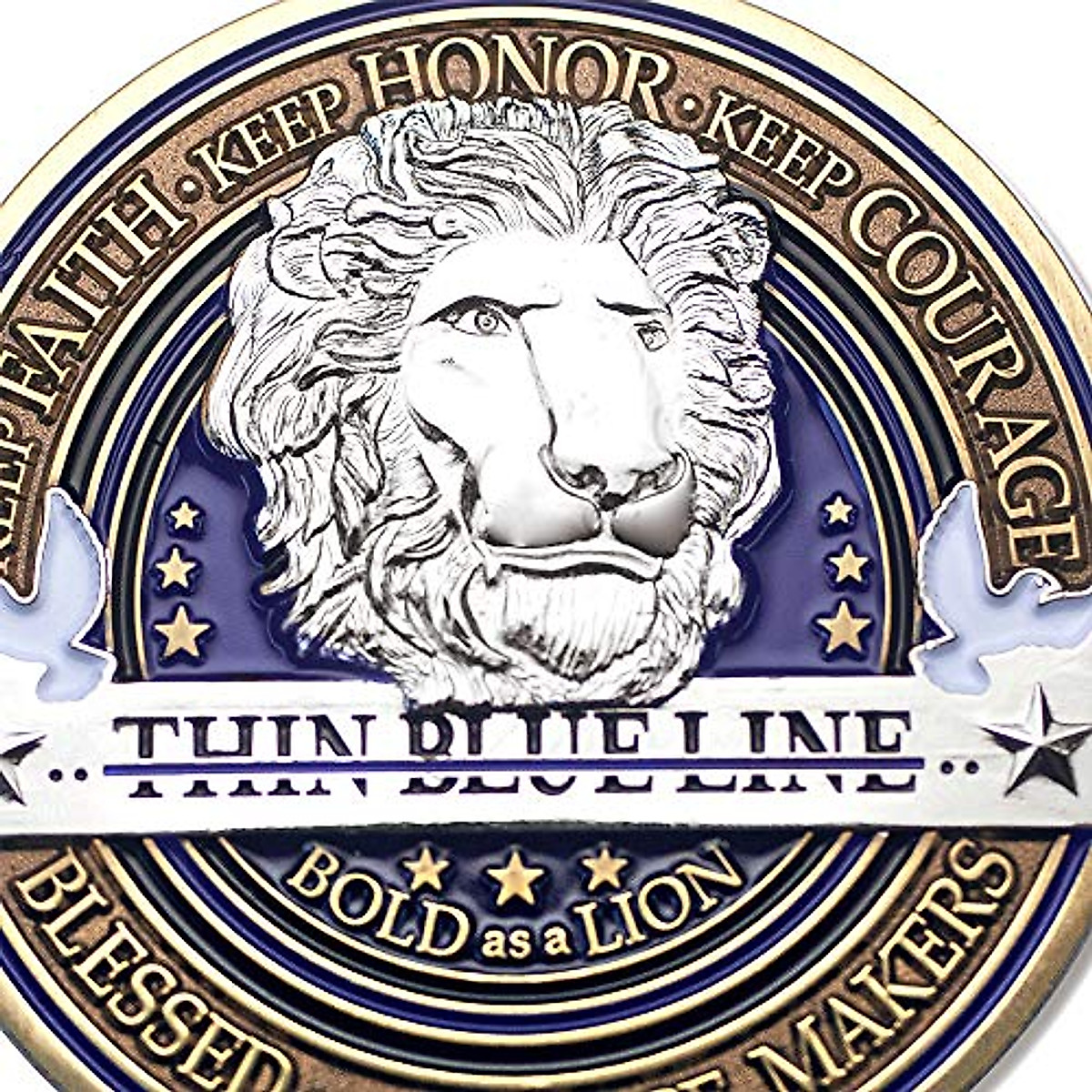 Law Enforcement Appreciation Challenge Coin · Police Officer Thank You Challenge Coin · Thin Blue Line Challenge Coin