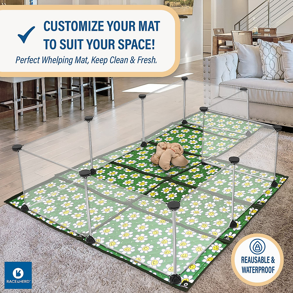 Reusable Guinea Pig Cage Liner Washable Guinea Pig Bedding | Guinea Pig Bedding Odor Control Waterproof Crate Pad | Modular Hamster Bedding 2Pcs Bedding for Guinea Pigs 13.7x25.5 Guinea Pig Pee Pad