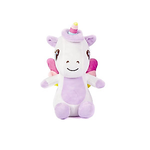 NICE CHOICE Toddler Unicorn Plush Backpack with Toys Dolls for Boys and Girls for Preschool Kindergarten Birthday Gifts (Purple Unicorn)