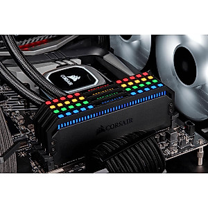 Corsair Dominator Platinum RGB 32GB (2x16GB) DDR4 4000MHz C18 AMD Optimized Desktop Memory (12 Ultra-Bright CAPELLIX RGB LEDs, Patented Dual-Channel DHX Cooling Technology, XMP 2.0 Support) Black