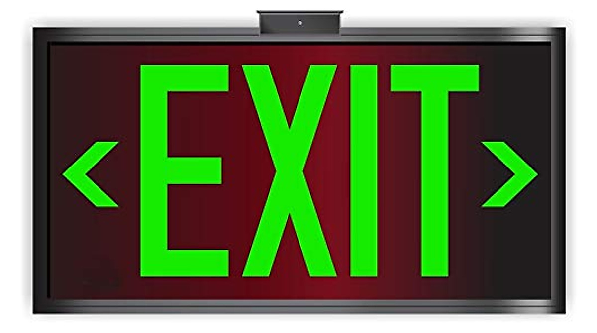 Photoluminescent Exit Sign - Code Approved & Easy Install