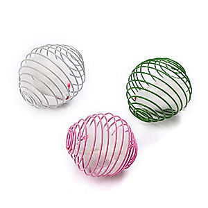 ISMARTEN 6 Pcs Cat Spring Balls Stretchable Cat Springs Toys Interactive Cat Toys Rolling Cat Balls Colorful Playful Coils Spring Toy Caged Rats for Kitten Cat Pet Supplies Indoor Play (Ramdom Color)
