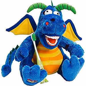 StarSmilez Kids Toothbrush Buddy Lil Magi Dragon Plush Dental Education Tool and Toy Teach Kids Oral Care 8” Tall