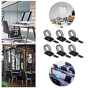 FDG Cable Management Desk Wire Organizer Cable Ties Zip Ties Adhesive Cord Clips Cord Keeper Desk Wire Management 50 Pieces