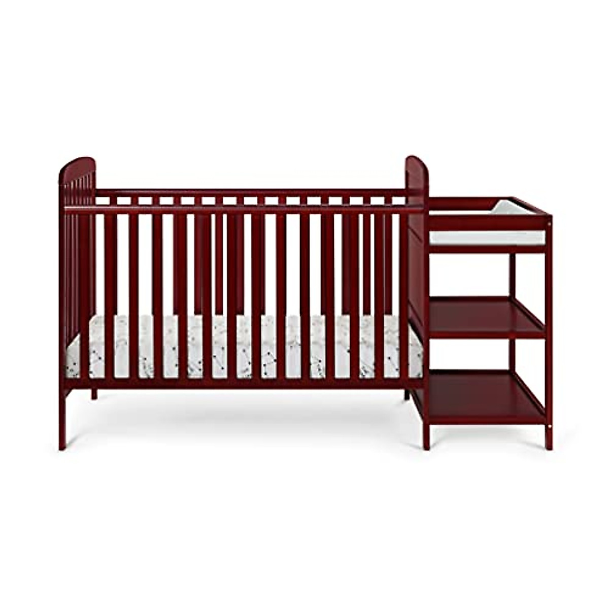 Suite Bebe Ramsey 3 in 1 Convertible Crib and Changer in a Cherry Finish