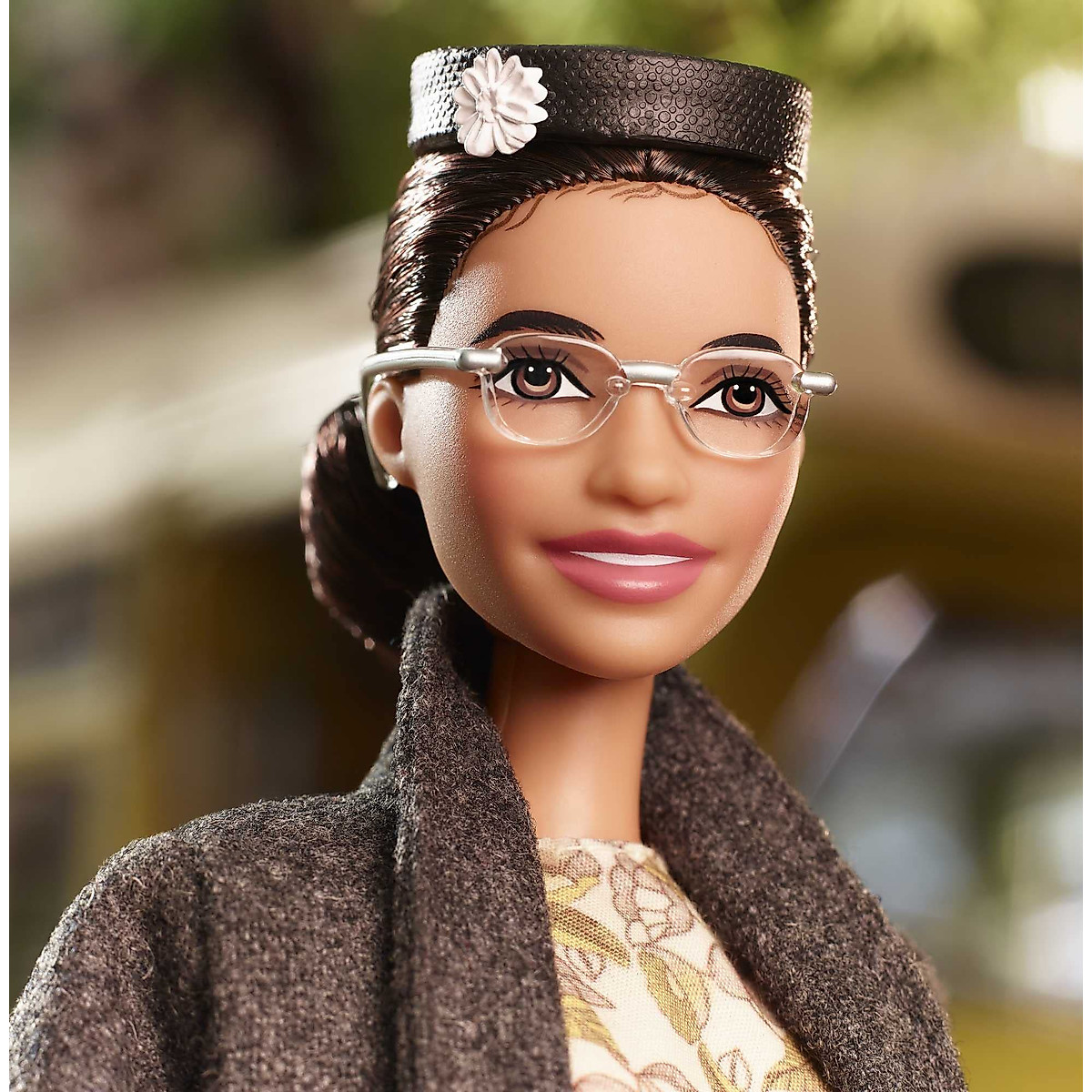Barbie Inspiring Women Series Rosa Parks Collectible Barbie Doll, Wearing Fashion and Accessories, with Doll Stand and Certificate of Authenticity