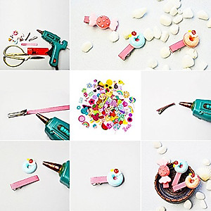 Slime Charms Cute Set - Charms for Slime Assorted Fruits Candy Sweets Flatback Resin Cabochons for Craft Making, Ornament Scrapbooking DIY Crafts (Candy)