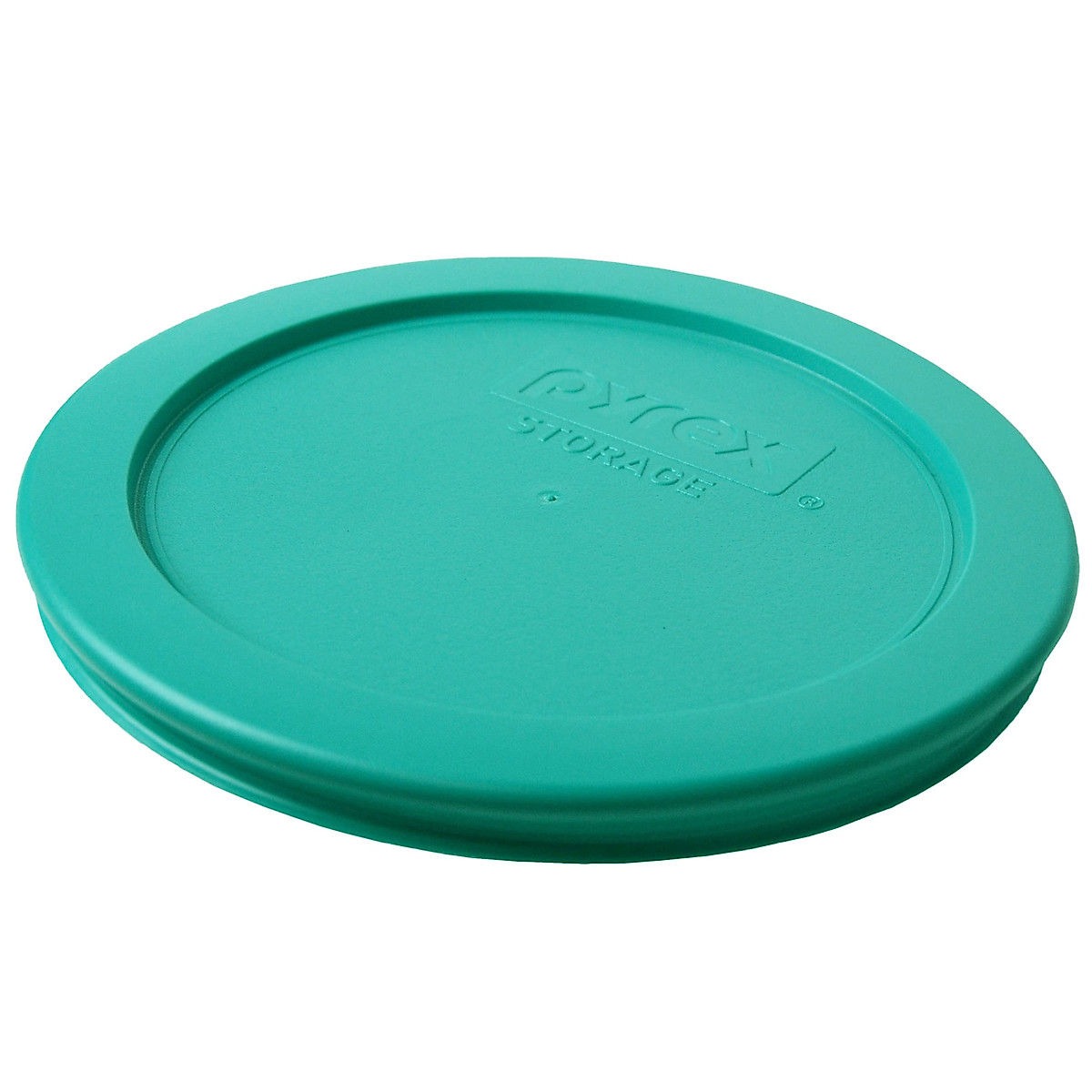 Pyrex Turquoise (2) 7202-PC, (2) 7200-PC, (2) 7201-PC, & (1) 7402-PC Round Plastic Food Storage Replacement Lids, Made in USA