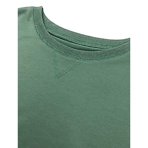 Bingerlily Womens Casual Long Sleeve Sweatshirt Crew Neck Cute Pullover Relaxed Fit Tops (Green,Medium)