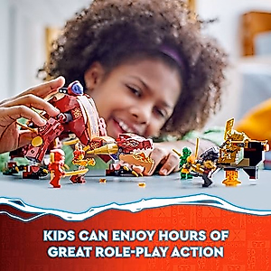 LEGO NINJAGO Heatwave Transforming Lava Dragon 71793 Building Toy Set, Features a Ninja Dragon, a Hovercraft Vehicle and 5 Minifigures, Lava Dragon Toy for Kids Ages 8+ Who Love Ninja Adventures